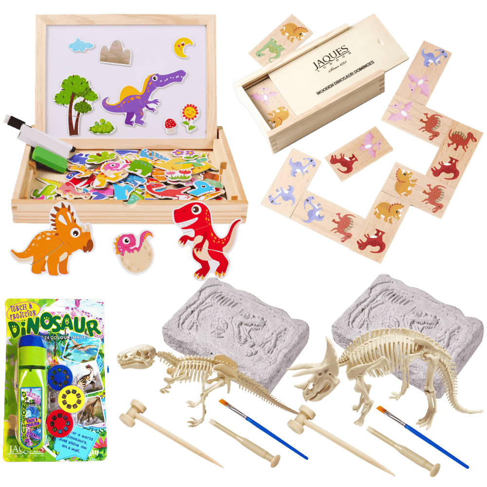 Ultimate Dinosaur Toy Bundle for Kids | Dig Kits, Dominoes, Torch ...