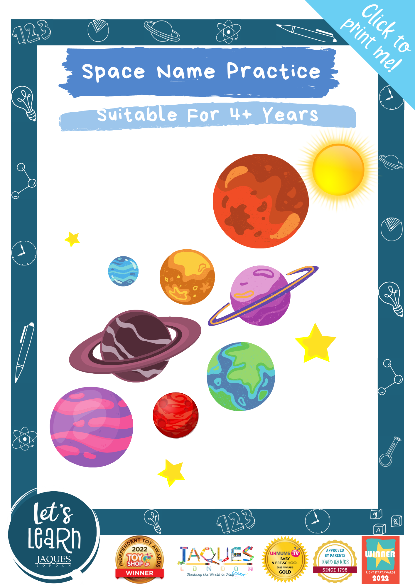 Space Name Practice – Jaques of London