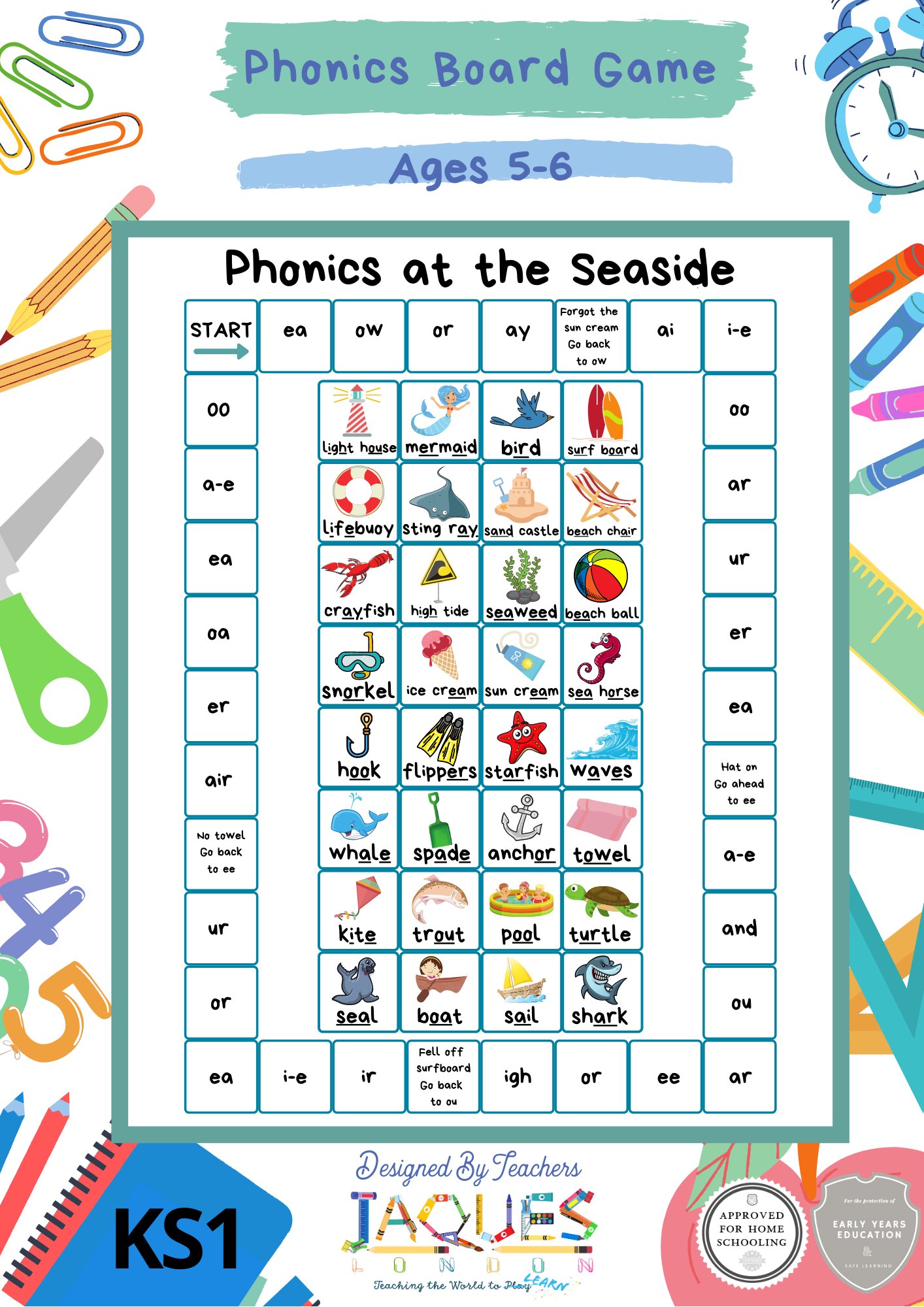 Phonics Board Game – Jaques of London