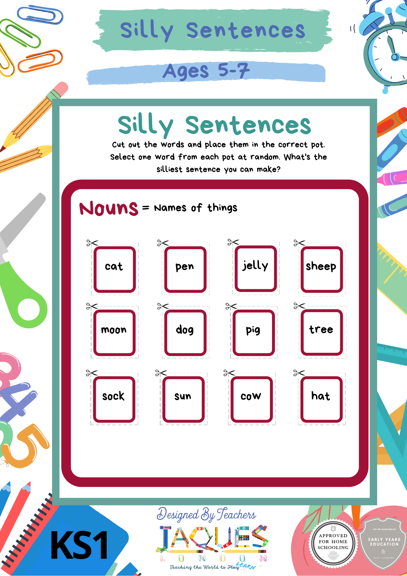 Silly Sentences - Key Stage 1 – Jaques of London