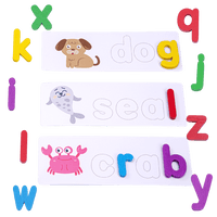 Kids' Spelling Game | Wooden Letters & Word Cards