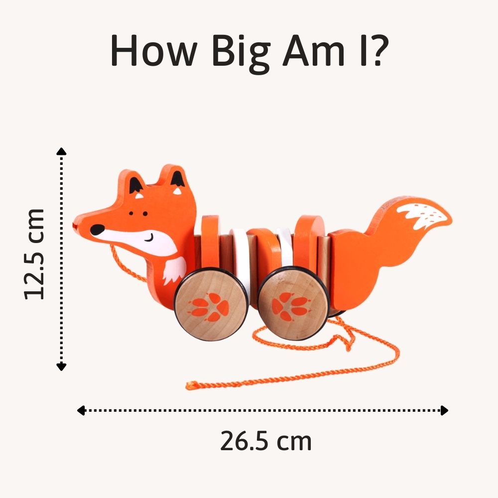 Pull Along Wooden Fox Toy | For 2 Year Olds Plus – Jaques of London