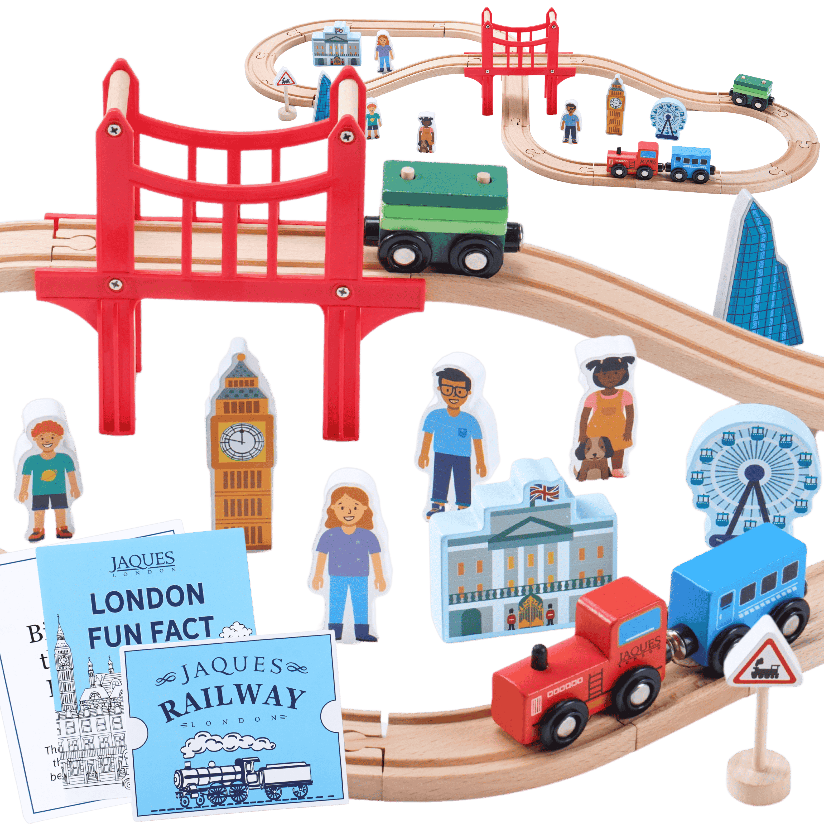Over the Bridge Wooden Train Set | Toys for 3 year olds – Jaques of London