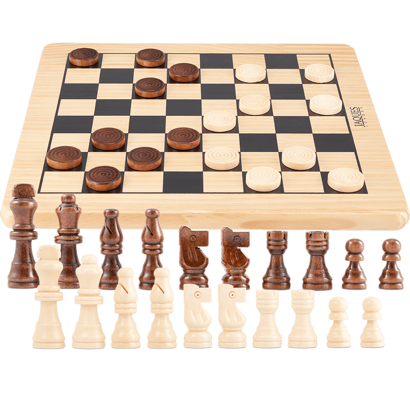 Wooden Chess Set | Chess Set Including Draughts Pieces