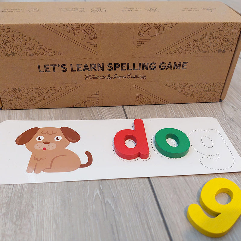 Kids' Spelling Game | Wooden Letters & Word Cards