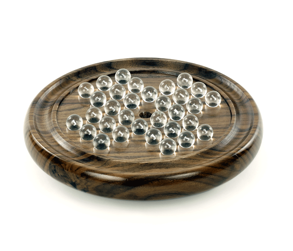 Solitaire Marbles Game | 9" Wooden Solitaire – Jaques of London
