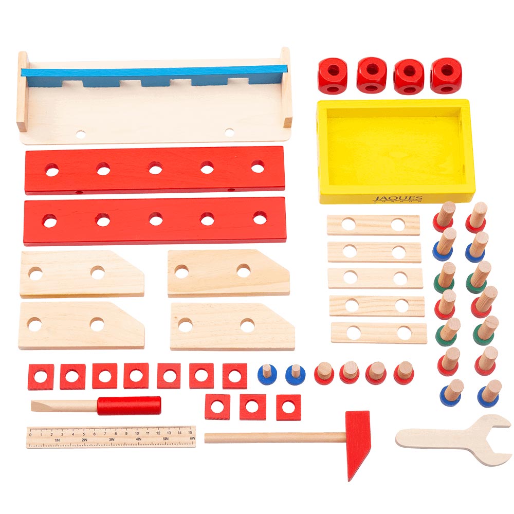 Kids Toolkit & Bench | Wooden Construction Toy – Jaques of London