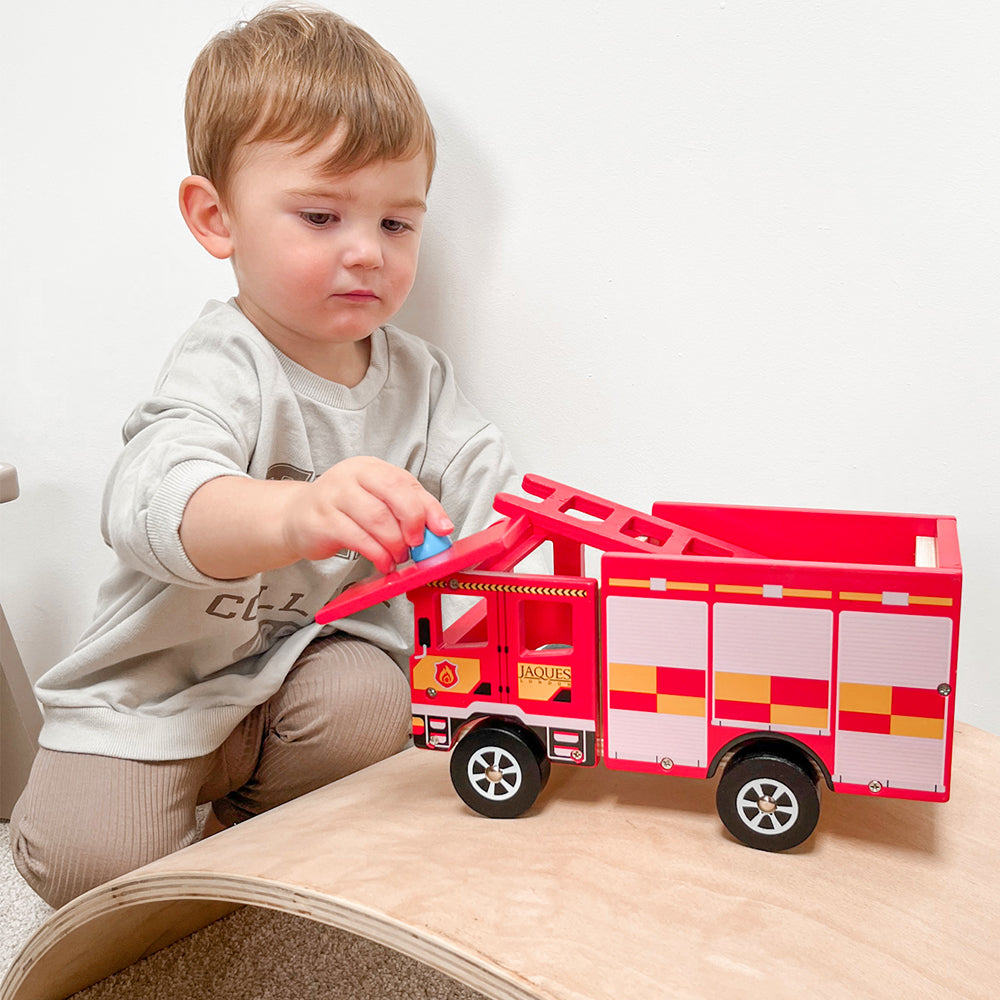 Wooden Fire Engine | Montessori Toy – Jaques of London