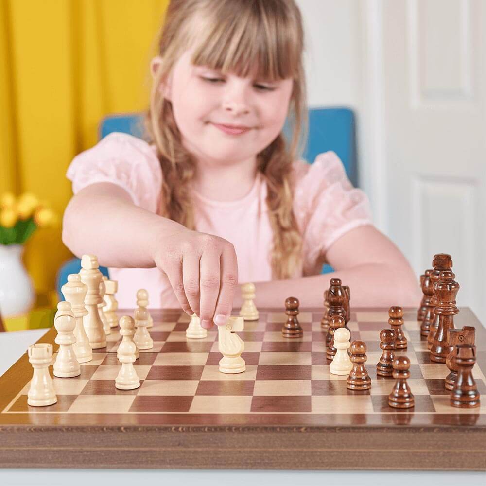 Complete Chess Board Set | 15 Inch Folding Board with Chess Pieces ...