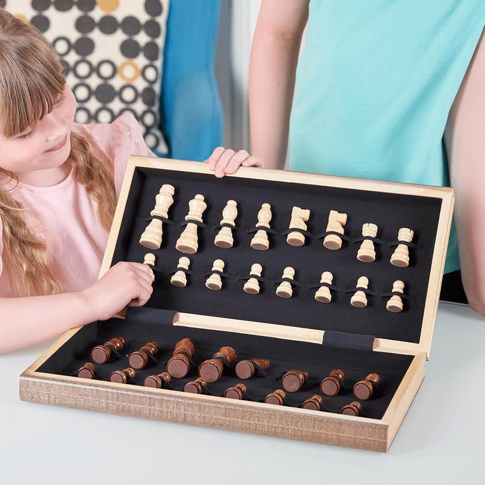 Complete Chess Board Set | 15 Inch Folding Board with Chess Pieces ...