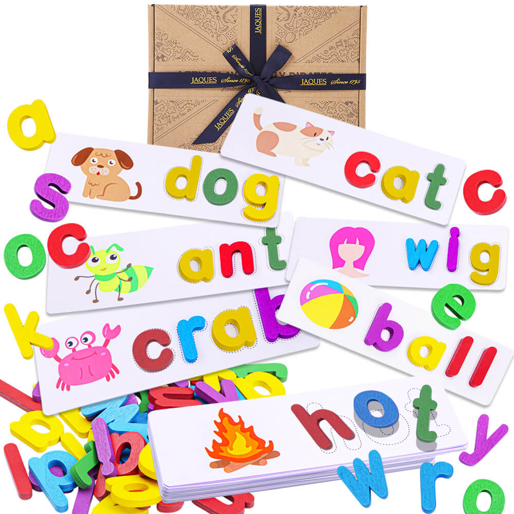 Kids' Spelling Game | Wooden Letters & Word Cards