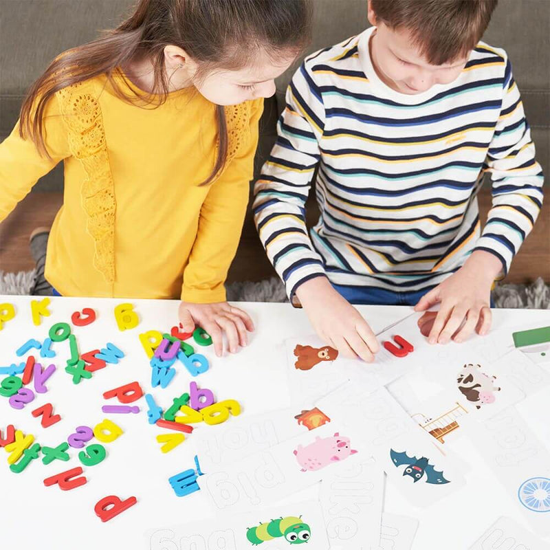 Kids' Spelling Game | Wooden Letters & Word Cards