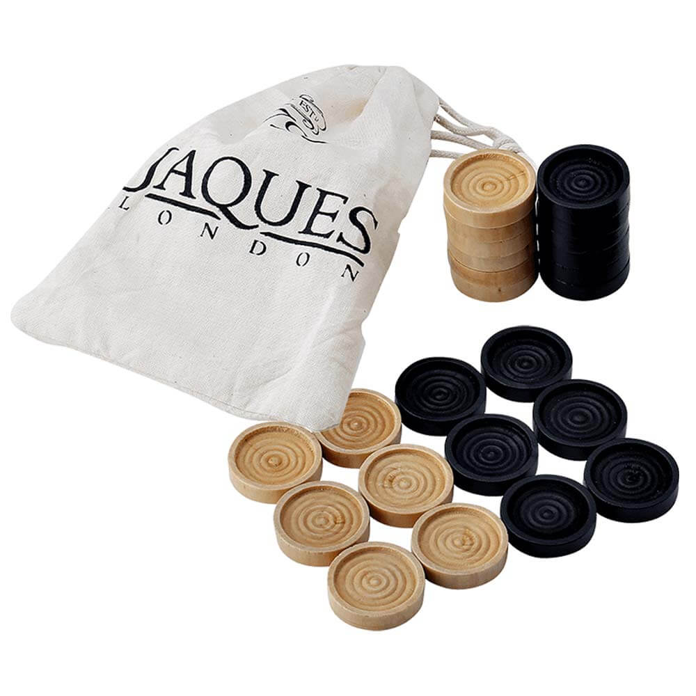 Draught Pieces | Wooden Draughts Pieces – Jaques of London